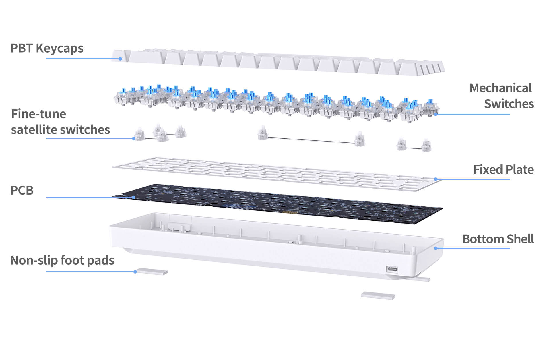 TMKB T68SE 65% Wired Mechanical Keyboard - Kemove Mechanical Keyboard