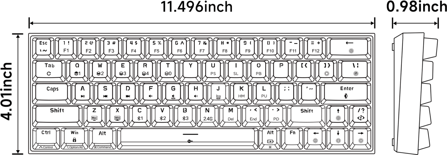 TMKB T63 Wireless Mechanical Keyboard - Kemove Mechanical Keyboard