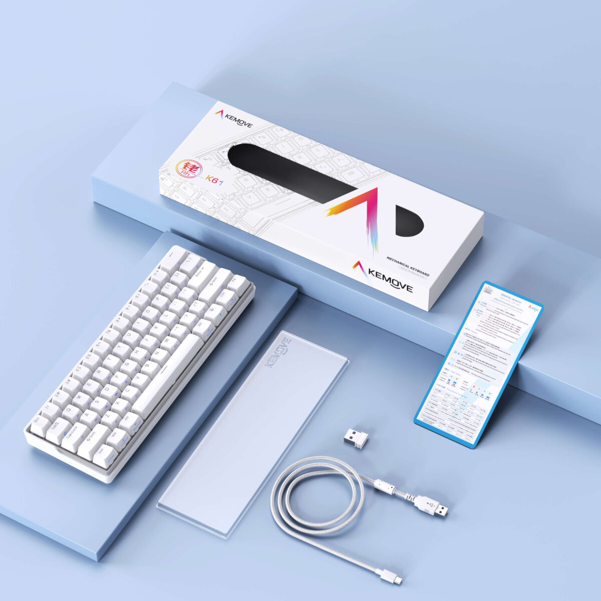 60 Percent Minimal Mechanical Keyboard Layout - Kemove